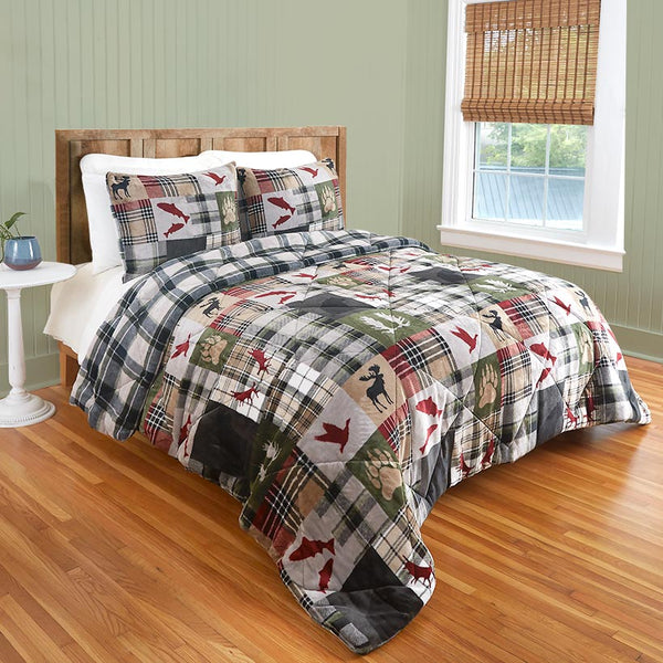 Coleman Lodge Patchwork Full/Queen or King Comforter, Sham | The ...