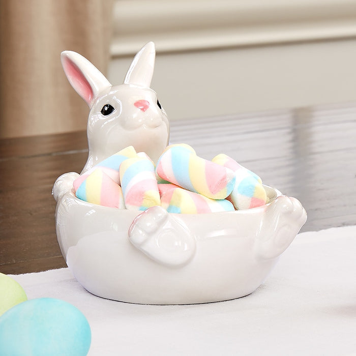 Ceramic Easter Bunny 5" Serving Bowl | The Lakeside Collection