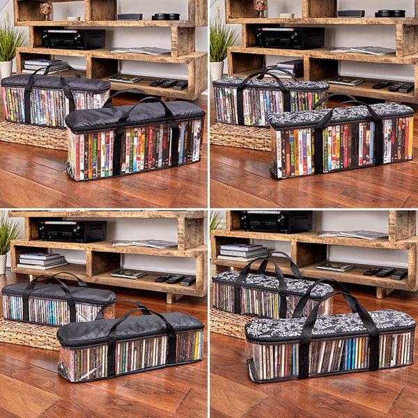 Media Storage Bag Organizer with Handles for DVDs or CDs Set of 2 | The ...
