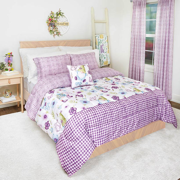 Spring Gnome Reversible Full/Queen or King Comforter Set, Decorative ...