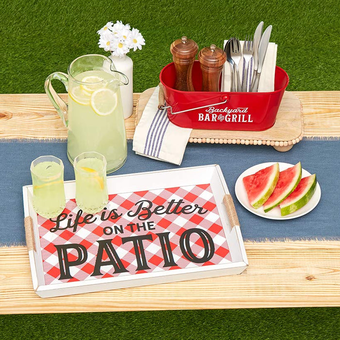 Outdoor BBQ Serving Tray or Caddy | The Lakeside Collection