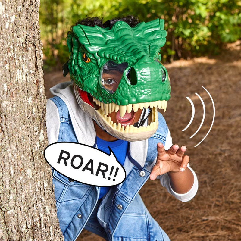 T-Rex Dinosaur Mask With Growling And Snarling Realistic Sound Effects ...