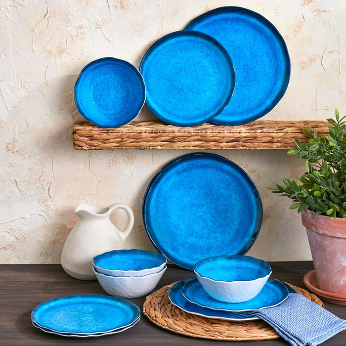 Rustic Melamine Vibrant Dinnerware Set Service for 4 | The Lakeside ...