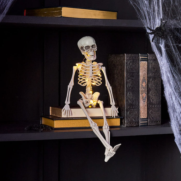 Halloween Skeleton Poseable Lighted Decor 16 Inch 35 Inch and 65 Inch ...