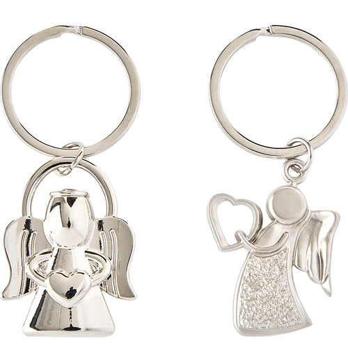 Guardian Angel Keychain Stainless Steel 2-pc | The Lakeside Collection