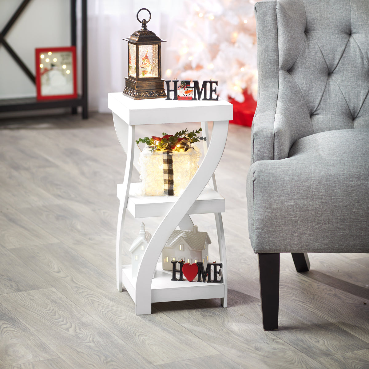 Distressed Twisted Wood Accent Tablet | The Lakeside Collection