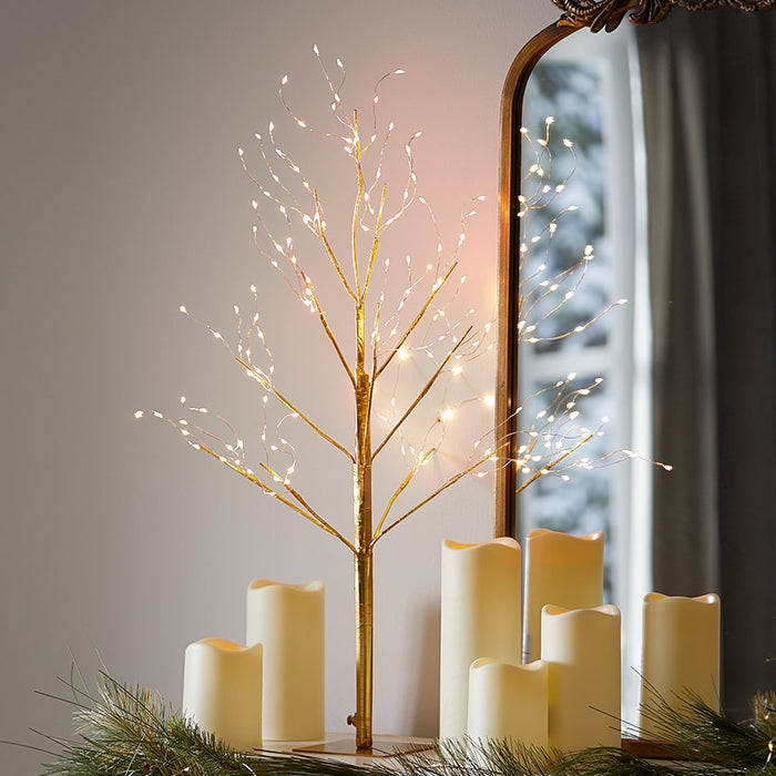 Golden Lighted LED Tree | The Lakeside Collection