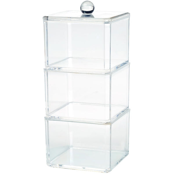 Acrylic Vanity Storage Containers - Set of 3 | The Lakeside Collection