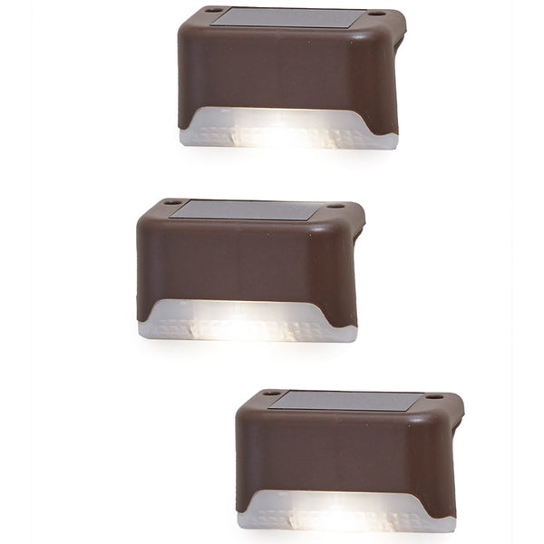 Solar LED Deck Lights Set of 3 | The Lakeside Collection