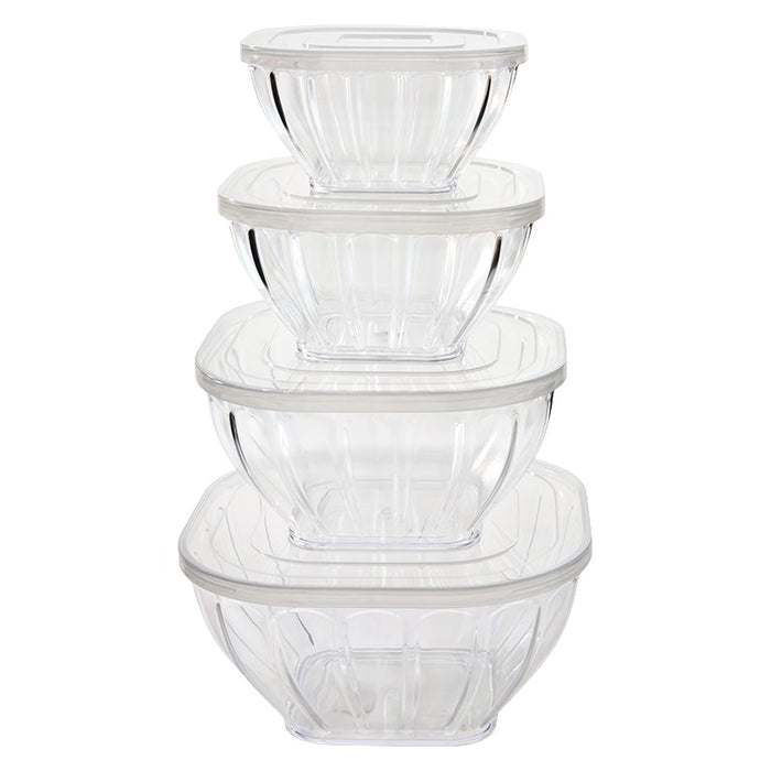 Clear Storage Containers Nesting 8 Pc Set | The Lakeside Collection