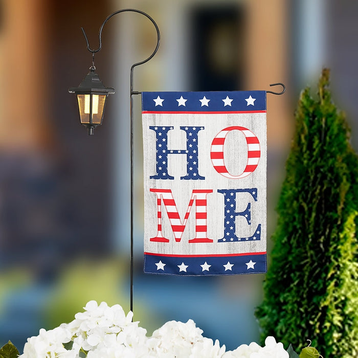 Americana Flag with Solar Lighted Flag Stake Set | The Lakeside Collection