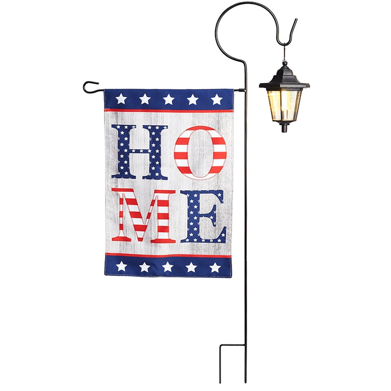Americana Flag with Solar Lighted Flag Stake Set | The Lakeside Collection