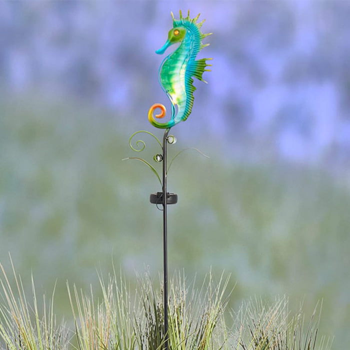 Coastal Sea Creature Solar Lighted Stake - Fish or Seahorse | The ...