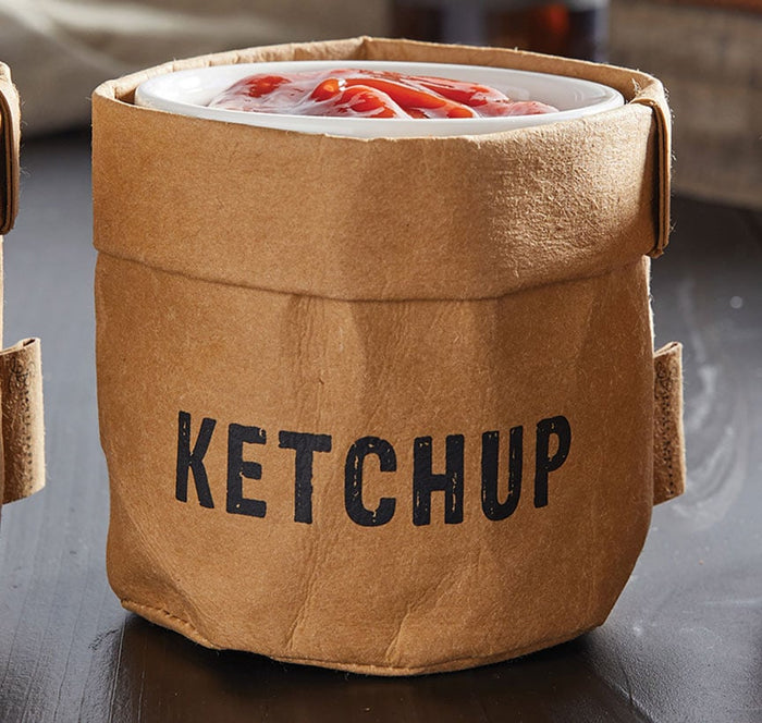 Washable Paper Condiment Holder with Ceramic Dish | The Lakeside Collection