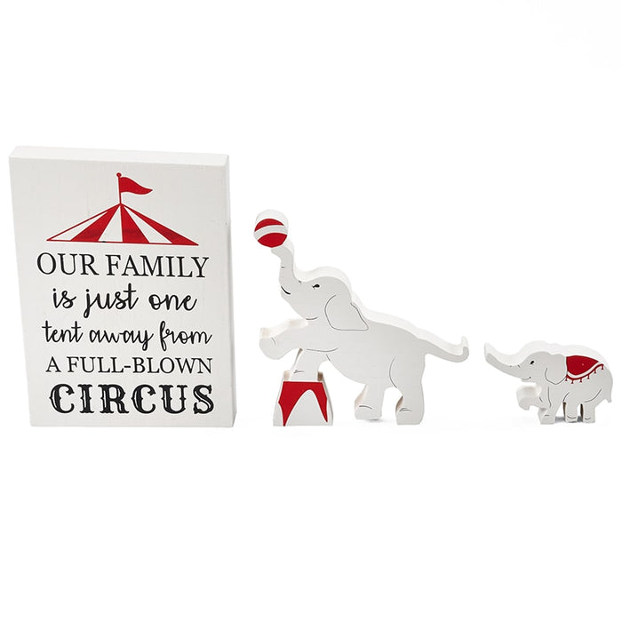 Humorous Family Circus 3-Pc. Decor Set | The Lakeside Collection