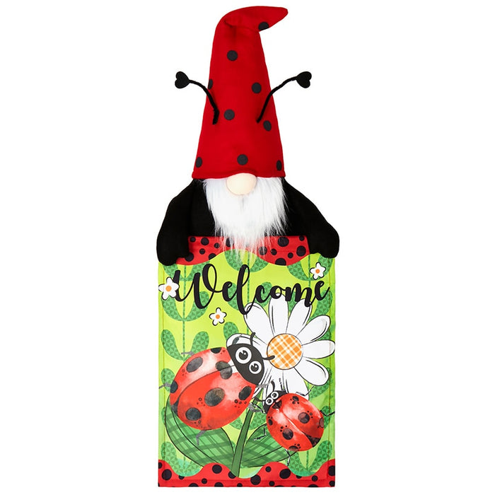 Welcome Fence Flags Ladybug Gnome and Bee Gnome Decorations | The ...
