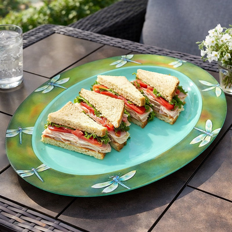 Charming Green Dragonfly Serving Platter in Melamine | The Lakeside ...