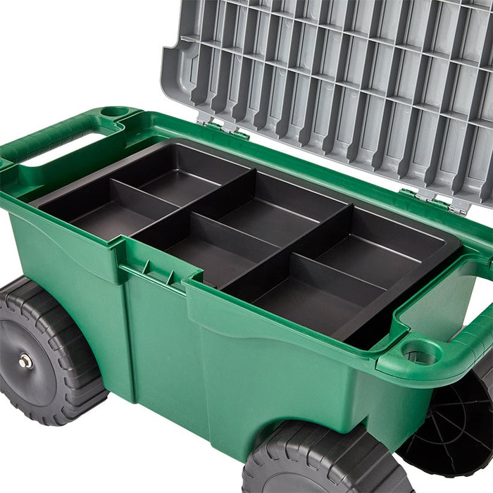Mobile Garden Cart with Tool Storage and Tray | The Lakeside Collection