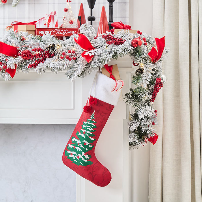 Classic Holiday Christmas Tree Stocking | The Lakeside Collection