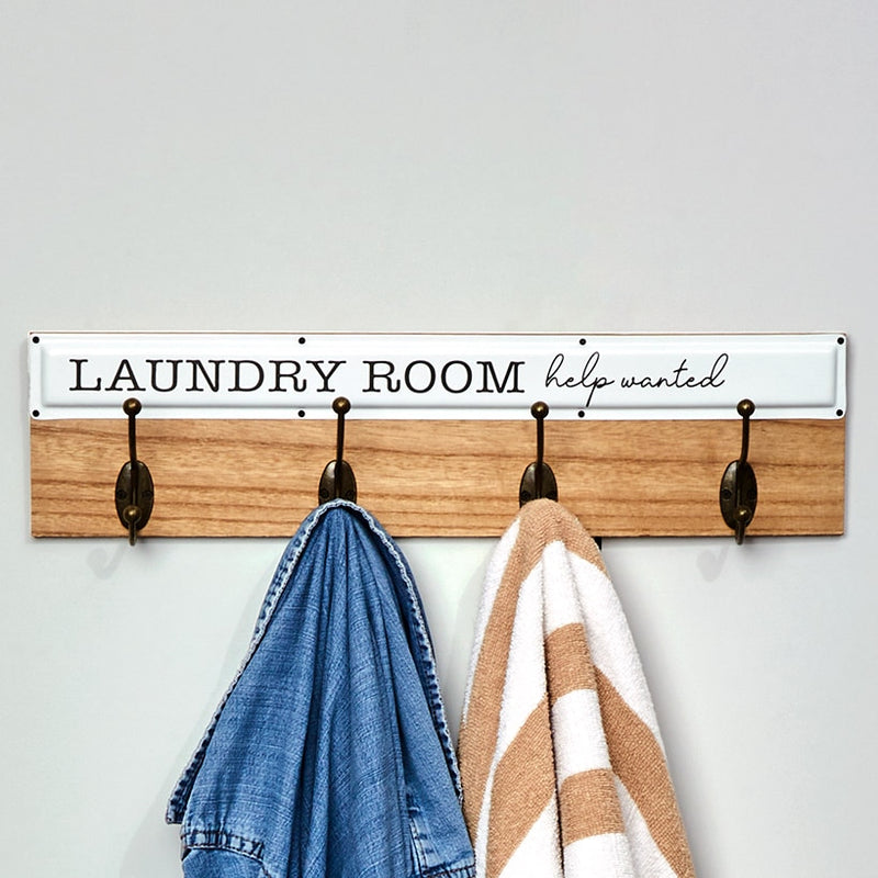 Humorous Laundry Room Wall Décor - Laundry Hooks, Schedule, or Sign ...