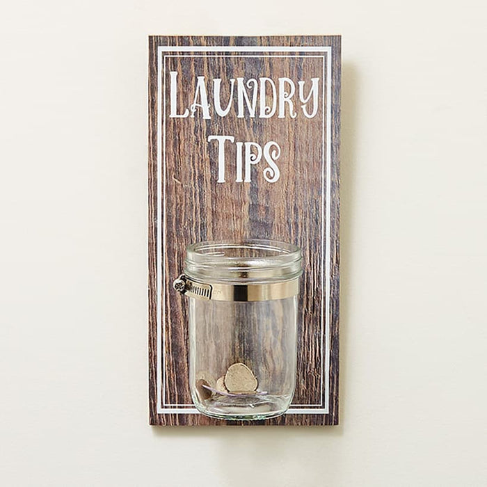 Laundry Room Humorous Wall Décor - Tip Jar, Sign, or Safety Pins | The ...