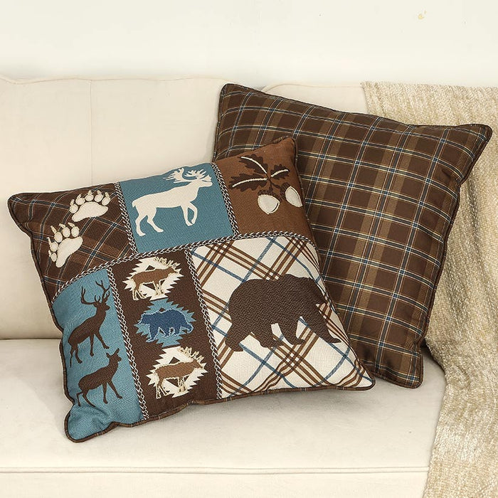 Lodge Embroidered Decorative Pillow | The Lakeside Collection
