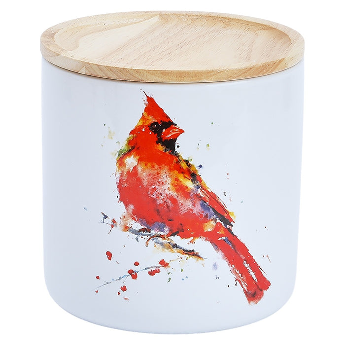 Red Cardinal Kitchen Canister | The Lakeside Collection