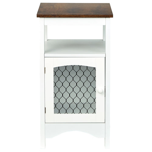 Rustic Two-Tone Side Table | The Lakeside Collection