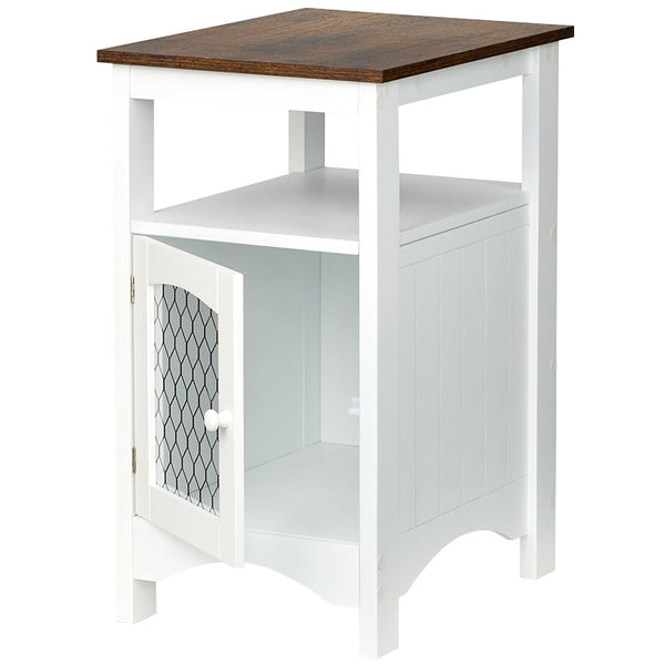 Rustic Two-Tone Side Table | The Lakeside Collection