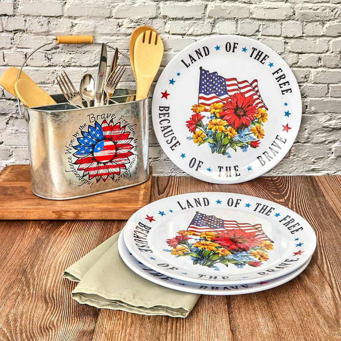 Patriotic American Melamine 12" Serving Platters - Set of 3 | The ...