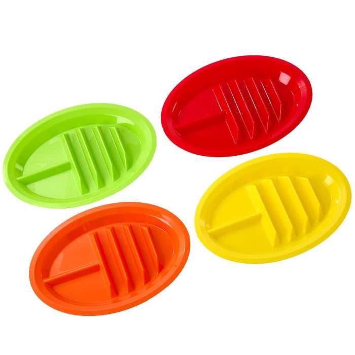 Multicolor Divided Taco Plates - Set of 4 | The Lakeside Collection