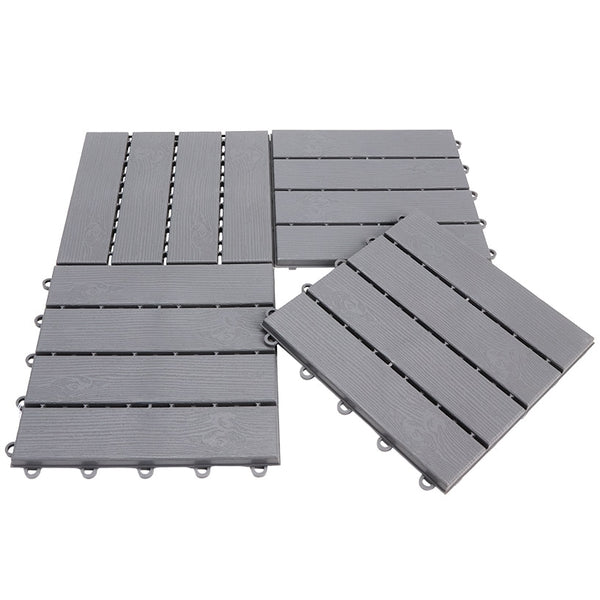 Multi Purpose Interlocking Gray Tiles - Set of 9 | The Lakeside Collection