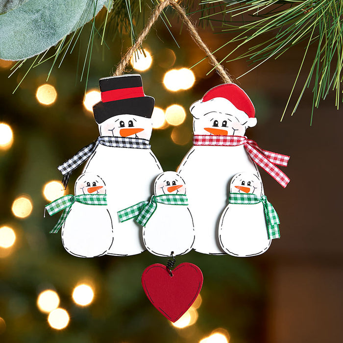Christmas Personalized Snowman Family Ornaments | The Lakeside Collection