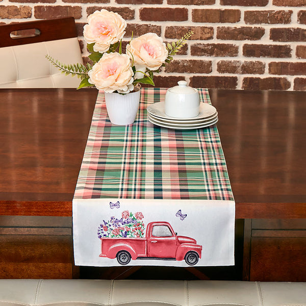 Spring Truck Table Runner or Set of 4 Placemats | The Lakeside Collection