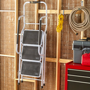 3 or 4 Step Folding Ladder with Handrails or Ladder Tool Caddy | The ...