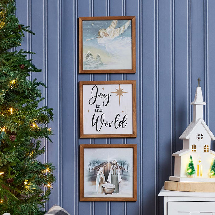 Framed Christmas Wall Art Trio| The Lakeside Collection