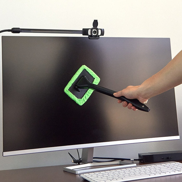 Windshield Cleaning Tool Wand With Microfiber Pad Ergonomic Handle ...