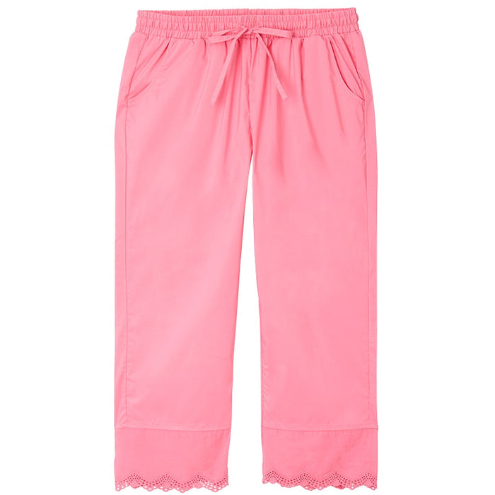 Women's Capri Pants with Scalloped Hemline and Waist Drawstring | The ...