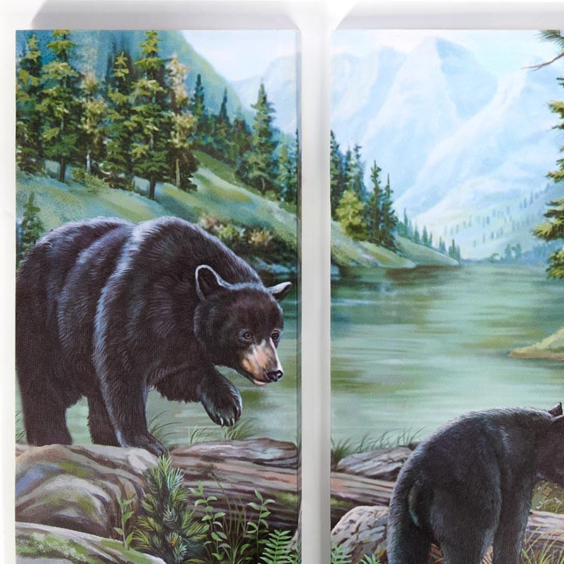 Woodland Animal Canvas Wall Art Trio - Bear or Deer | The Lakeside ...