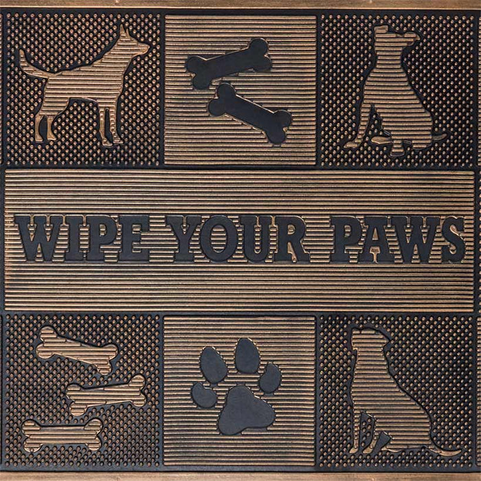 Woof Wipe Your Paws Rubber Doormat | The Lakeside Collection
